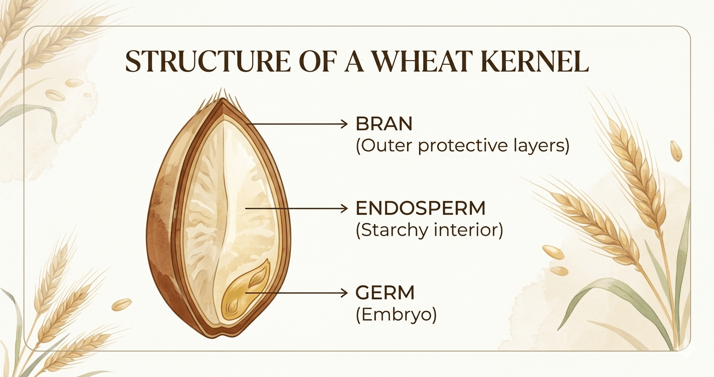 Wheat Grain Structure - Parts of the Wheat Kernel Explained ...