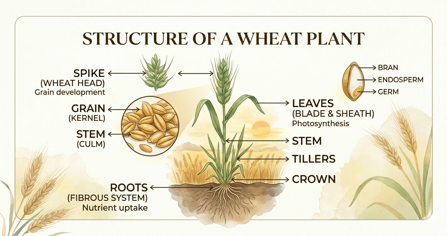 Parts of the Wheat Plant - Structure and Functions Explained ...
